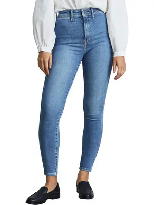 Everlane Way-High® Clean Front Skinny Jean Light Blue Wash