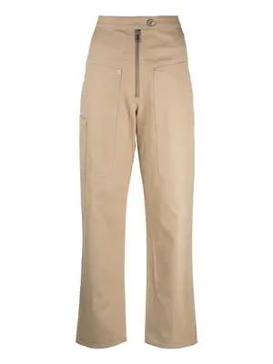 MARANT ETOILE Phil Straight-leg Trousers - Neutrals