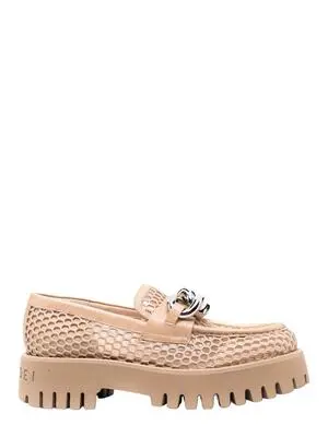 Casadei Chain-trimmed Platform Loafers - Neutrals