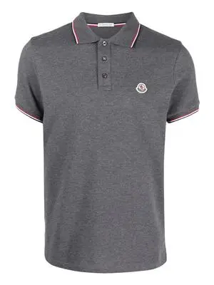 MONCLER Piqué Logo-patch Polo Shirt