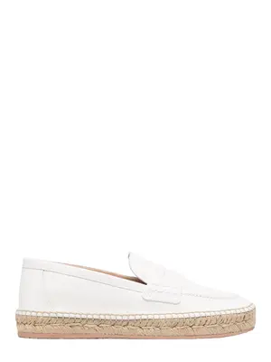 GIANVITO ROSSI Woven Raffia Espadrilles - White