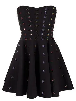 Valentino Garavani Crystal-embellished Minidress - Black