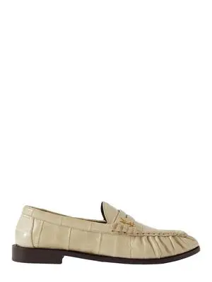 Saint Laurent Le Loafer Leather Loafers - Ivory