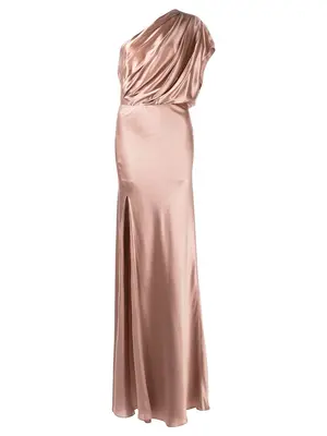 Michelle Mason Asymmetric Gown - Pink
