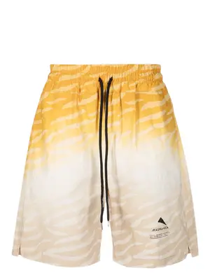 MAUNA KEA Gradient-effect Shorts - Brown
