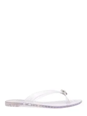 Casadei Crystal-embellished Jelly Sandals - Grey