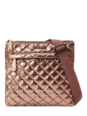 Mz Wallace Metro Quilted Nylon Crossbody Bag - Copper Metallic Lacquer