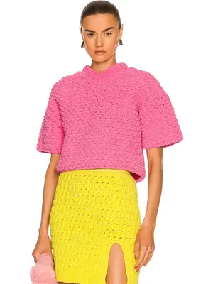 Bottega Veneta Heavy Weight Chenille Sweater - Bubblegum