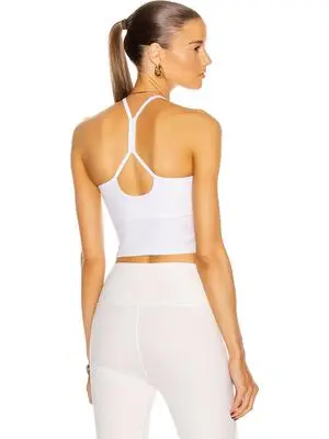 Beyond Yoga Spacedye Slim Racerback Cropped Tank Top - Cloud White