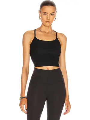 Beyond Yoga Spacedye Slim Racerback Cropped Tank - Darkest Night