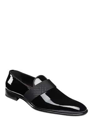 Santoni Isomer Patent Slip-ons - Black