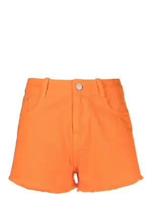 Kenzo Raw-edge Denim Shorts - Orange