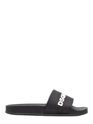 Dsquared2 Logo-print Slides - Black
