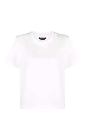 Isabel Marant Zelitos Pleat-detail T-shirt - White