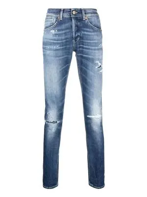 DONDUP George Distressed Organic Cotton Jeans - Blue