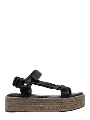 Brunello Cucinelli Monili-embellished Platform Sandals - Black