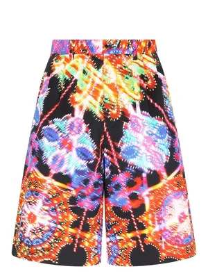 Dolce & Gabbana Luminaire-print Tailored Shorts - Black