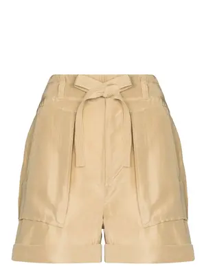POLO RALPH LAUREN Polo Ralph Lauren Paperbag-Waist Silk Shorts