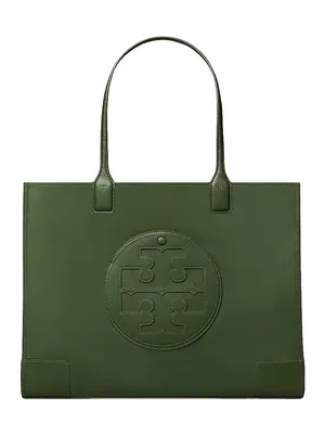 Tory Burch Tory Burch Ella Logo Tote Bag Basil