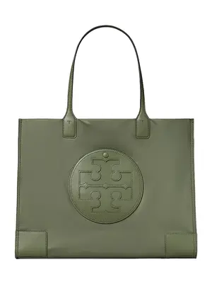 Tory Burch Tory Burch Ella Logo Tote Bag Palm Leaf