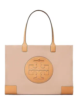Tory Burch Tory Burch Ella Logo Tote Bag Rose Dawn