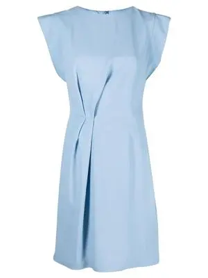 Alberta Ferretti Gathered Detailing Mini Dress - Blue