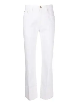 Brunello Cucinelli Turn-up Hem Flared Jeans - White