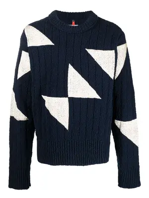 OAMC Geometric Print Jumper - Blue