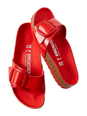 BIRKENSTOCK Madrid Big Buckle High Shine Sandals Tomato