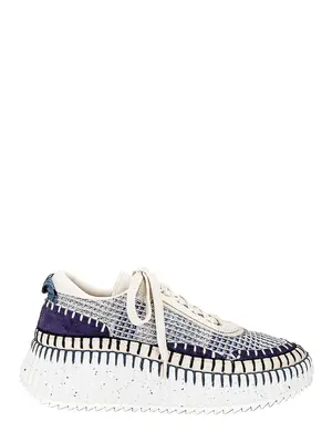 Chloé Chloe Nama Low Top Sneakers Cosmic Blue