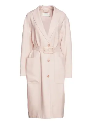 Zimmermann Belted Linen-blend Twill Trench Coat - Blush
