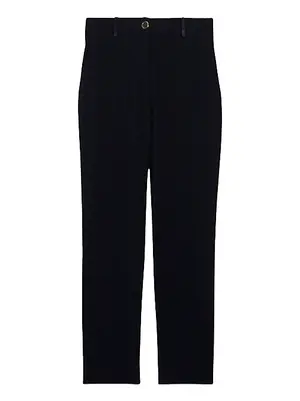Claudie Pierlot Tailored Mid-rise Woven Trousers - Noir / Gris