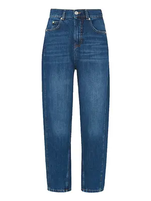 Whistles Barrel Straight-leg High-waist Jeans - Denim