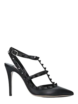 Valentino Garavani So Noir 100 Studded Leather Courts Black/comb