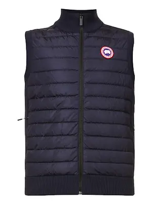 Canada Goose High-neck Wool And Shell-down Gilet - Navy