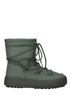 Moon Boot Lace-up Shell Snow Boots - Khaki