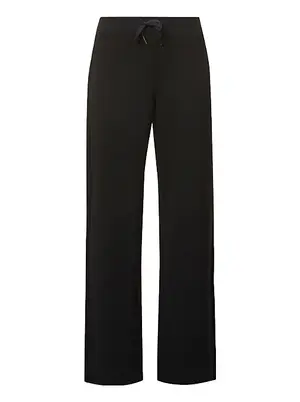 Spanx Airessentials Wide-leg Stretch-modal Trousers - Very Black