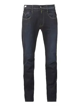REPLAY Anbass Hyperflex Re-used Slim-fit Jeans - Dark Blue