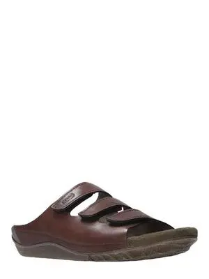 WOLKY Nomad Slide Sandal - Cognac Leather