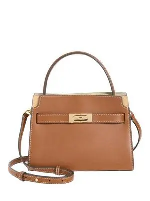 Tory Burch Petite Lee Radziwill Double Bag Aged Tan
