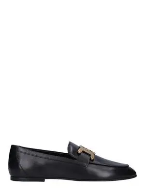 TOD'S Leather Loafers Black