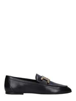 TOD'S Leather Loafers Black