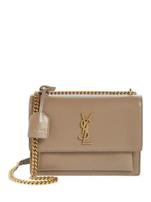 Saint Laurent Saint Laurent Medium Sunset Shoulder Bag 2346 Taupe