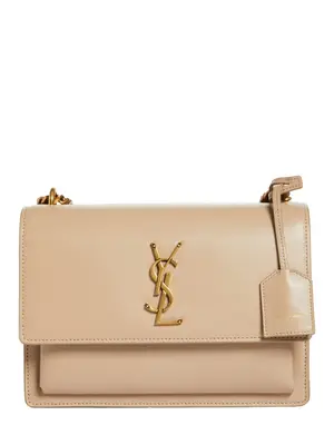 Saint Laurent Saint Laurent Medium Sunset Shoulder Bag Dark Beige