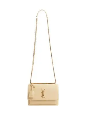 Saint Laurent Saint Laurent Medium Sunset Shoulder Bag Light Vanilla