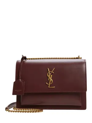 Saint Laurent Saint Laurent Medium Sunset Shoulder Bag Rouge Legion