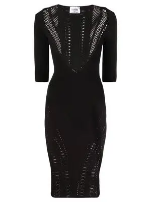 Wolford X Alberta Ferretti Ajouré Net Dress - Black