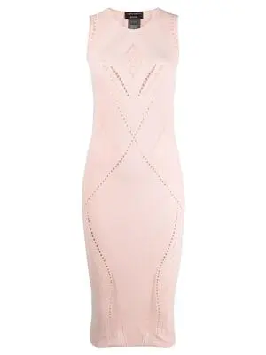 Wolford Ajouré Net Mid-length Dress - Pink