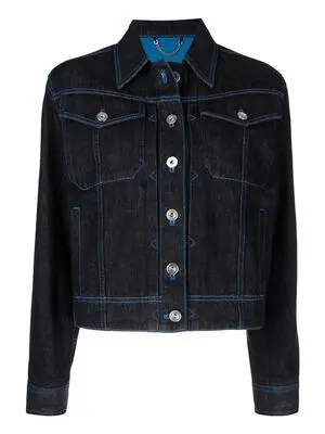 FERRAGAMO Cropped Denim Jacket - Blue