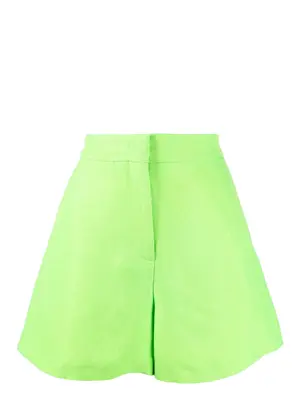 MSGM High-waist A-line Shorts - Green